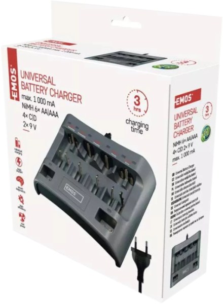 Inteligentná univerzálna nabíjačka Emos 1000mA - Rybárske elektro ...